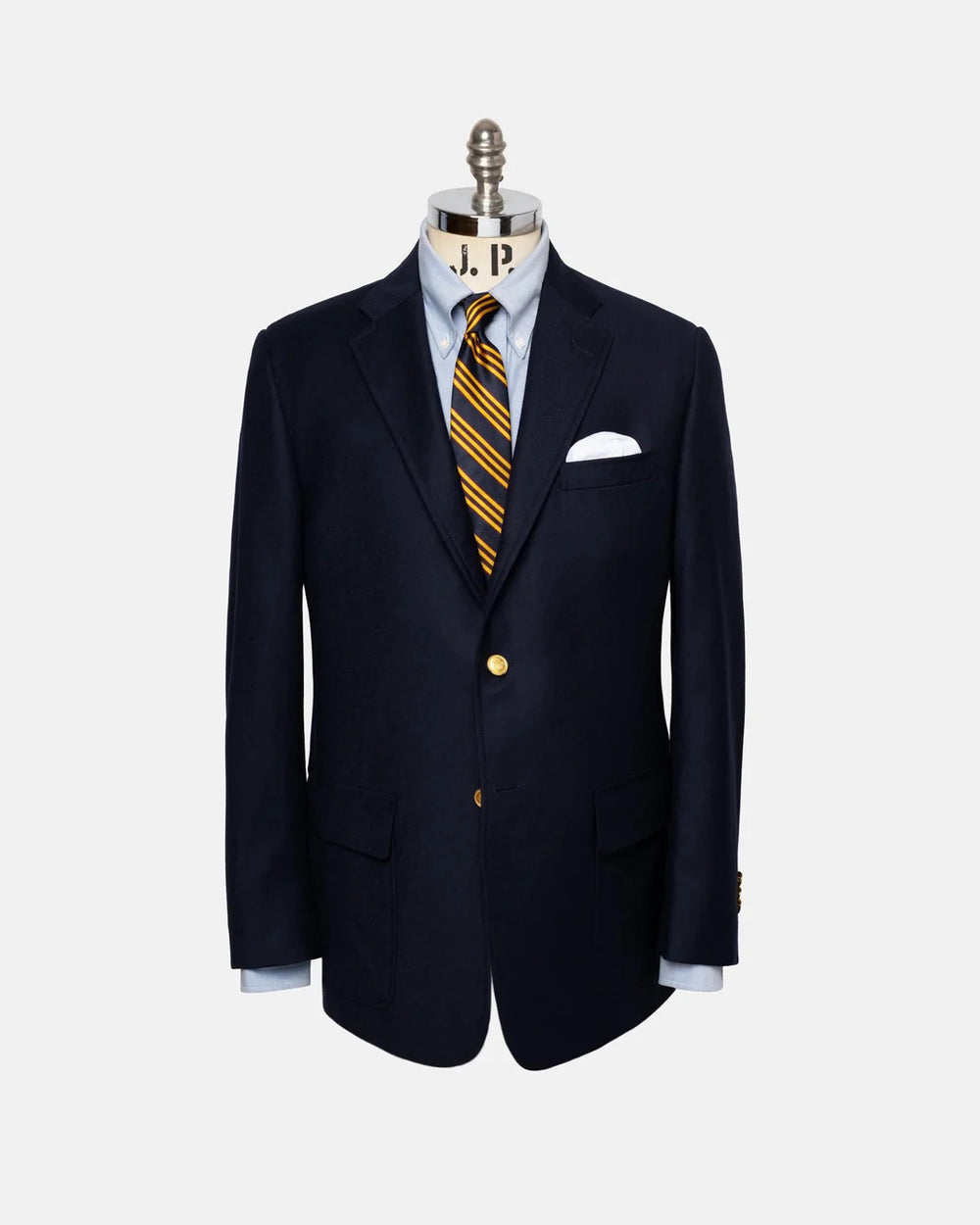 Navy Wool 3-Button Sack Doeskin Blazer | Mens Dress Clothes - J. Press
