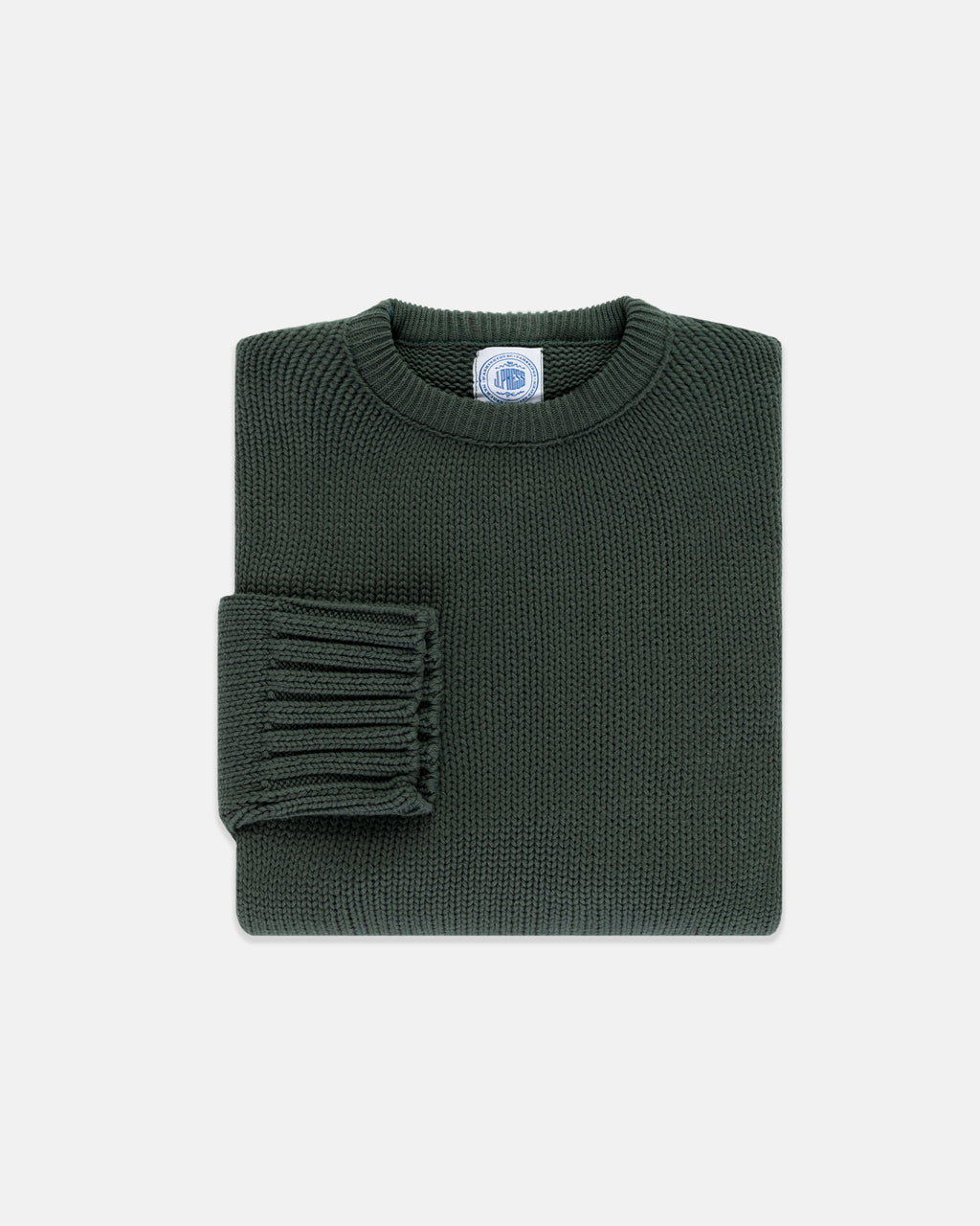 Chunky Cotton Crewneck Sweater - Spruce Green | J. Press