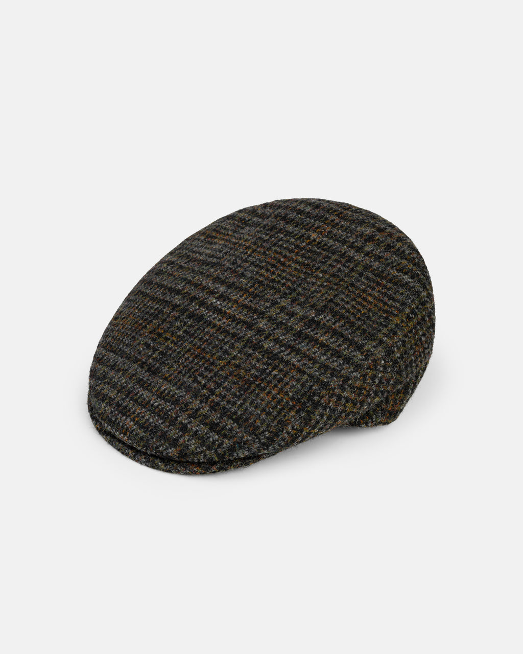 Olive Glen Plaid Harris Tweed Ivy Cap - Blue Herringbone | Men's Hats ...