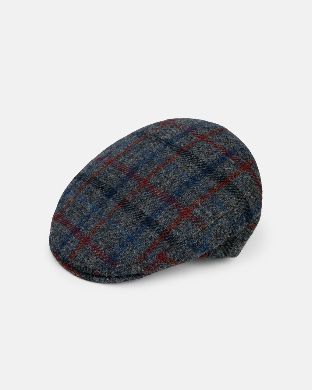 Grey Windowpane Harris Tweed Ivy Cap | Men's Hats - J. Press