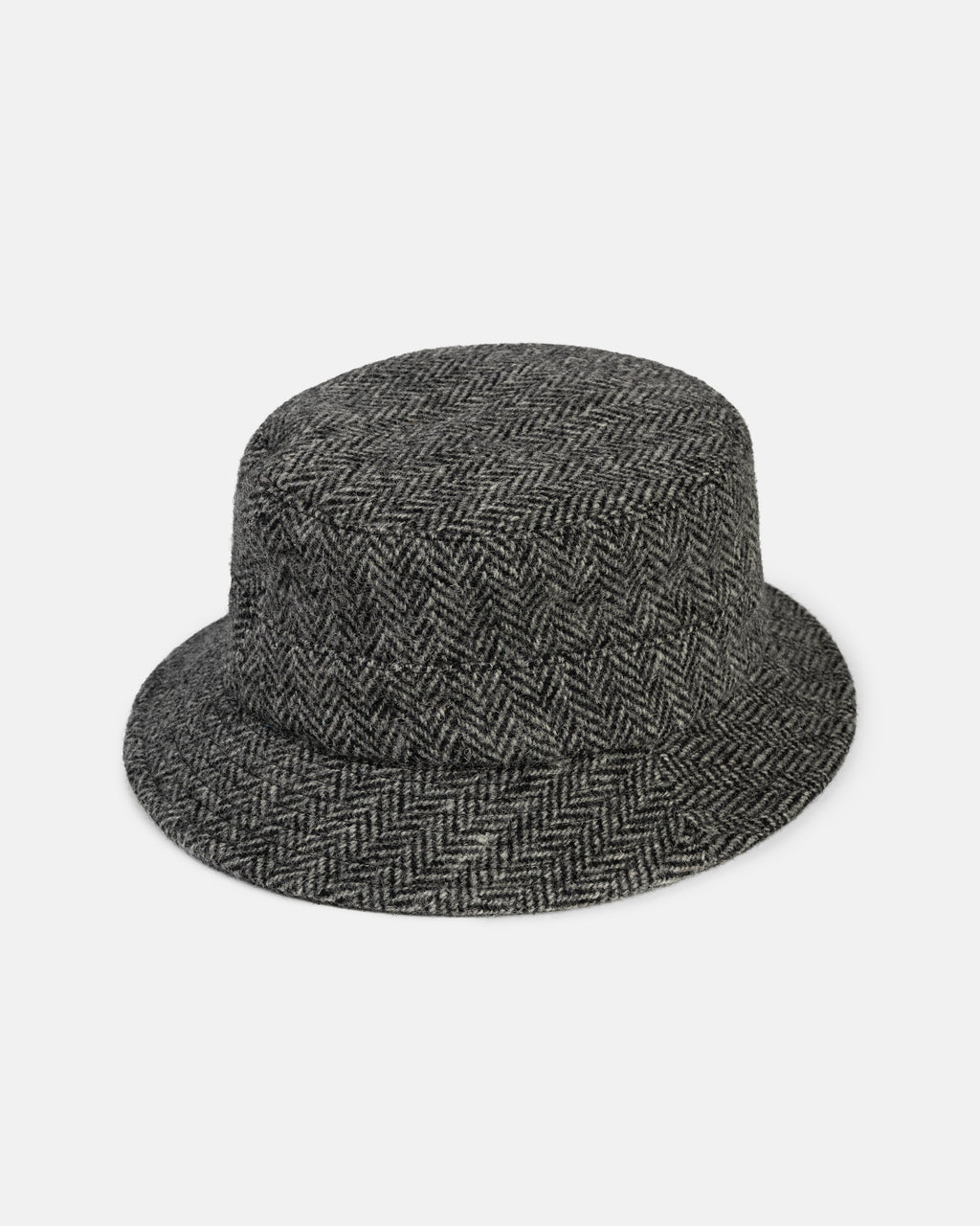 Harris Tweed Bucket Hat Grey Herringbone | Hats - J. Press