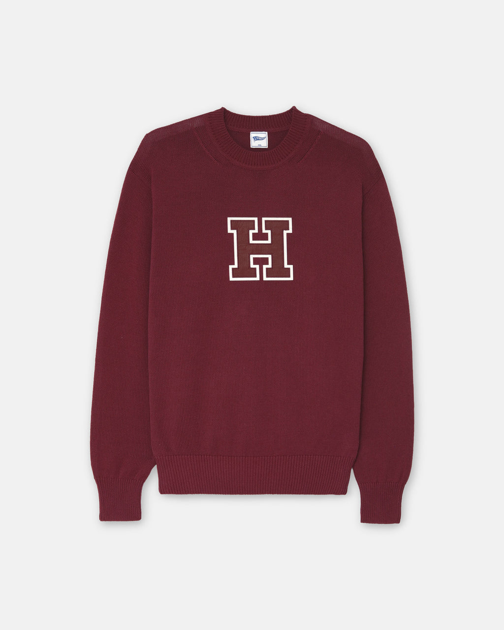 Harvard Varsity Crew Neck Sweater - Burgundy | J.PRESS - Pennant Label
