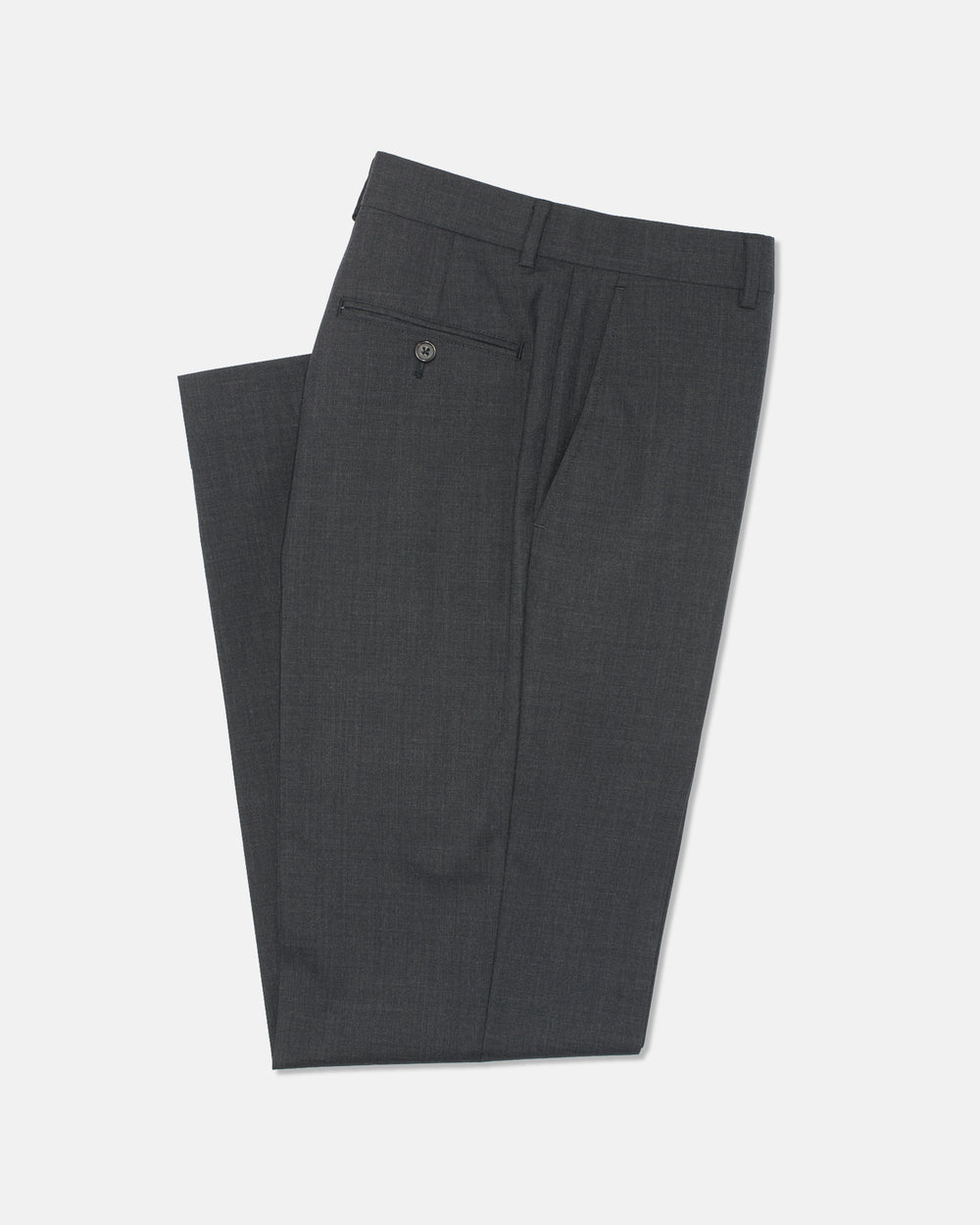 Charcoal Wool Tropical Trousers - Classic Fit | Men's Dress Clothes